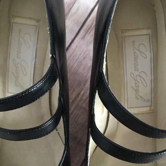 Laura Gayle | Shoes | Laura Gayle 8m Black Heels Straps Buckle | Poshmark